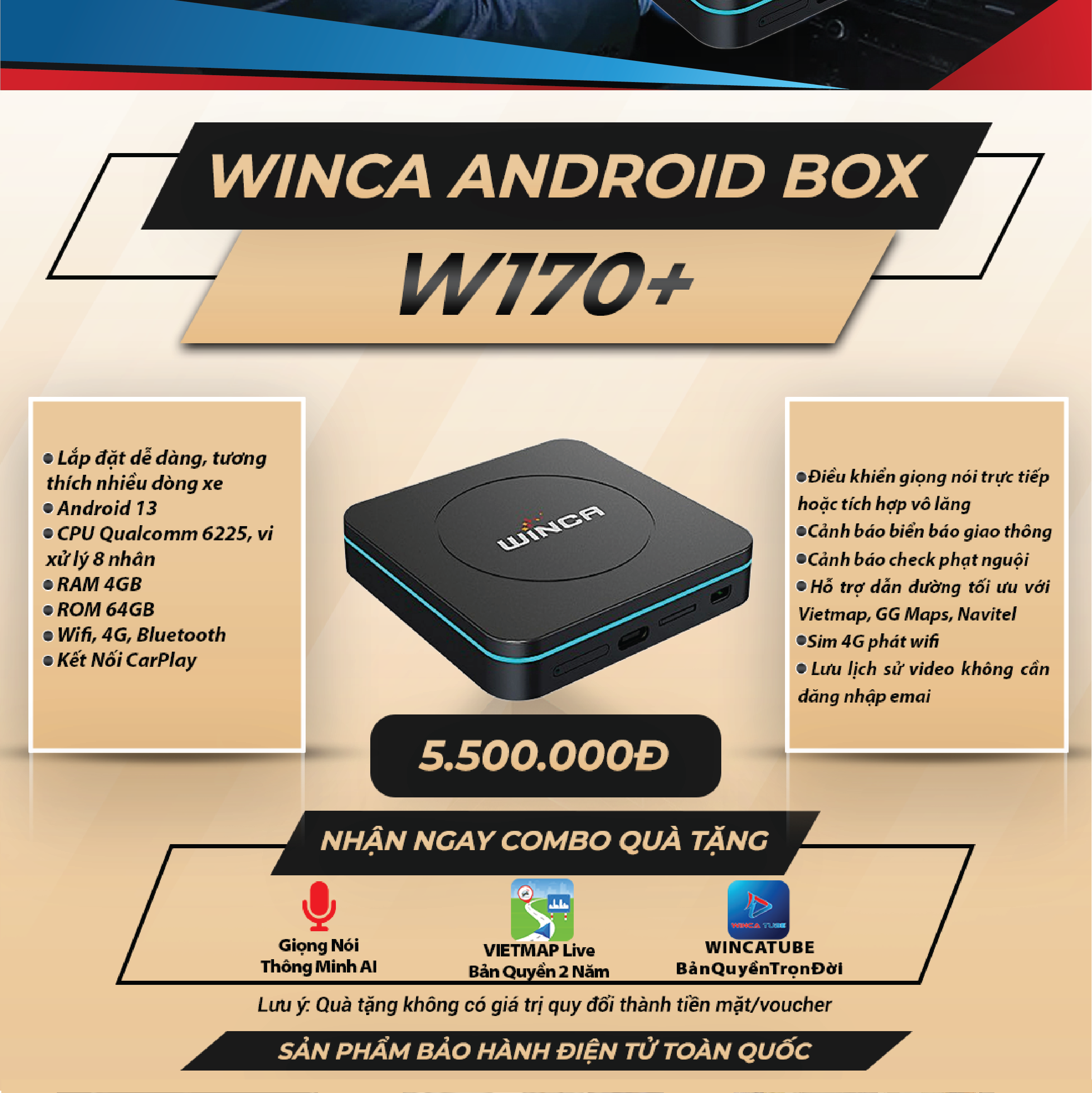 WINCA Android Box W170+ - Trần Bình Auto